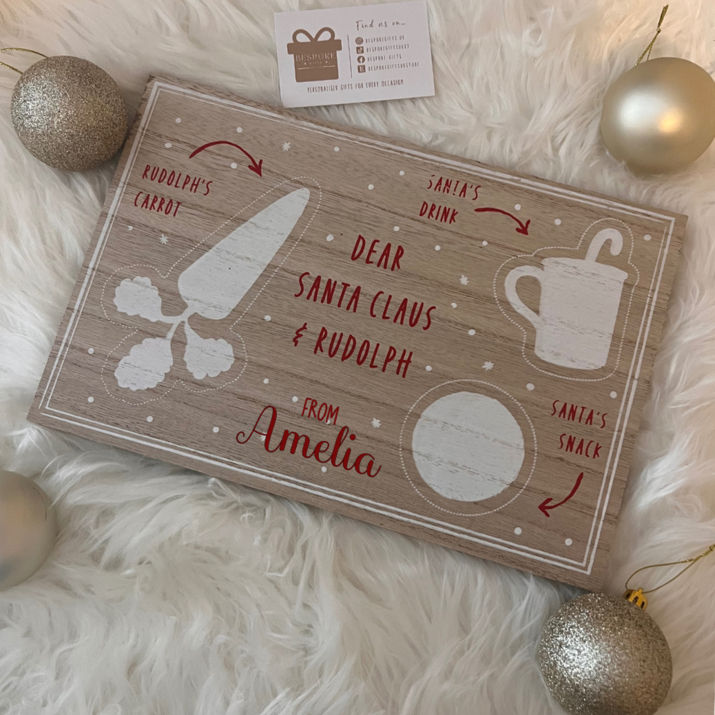 Personalised Snacks for Santa Board – Bespoke Gifts UK